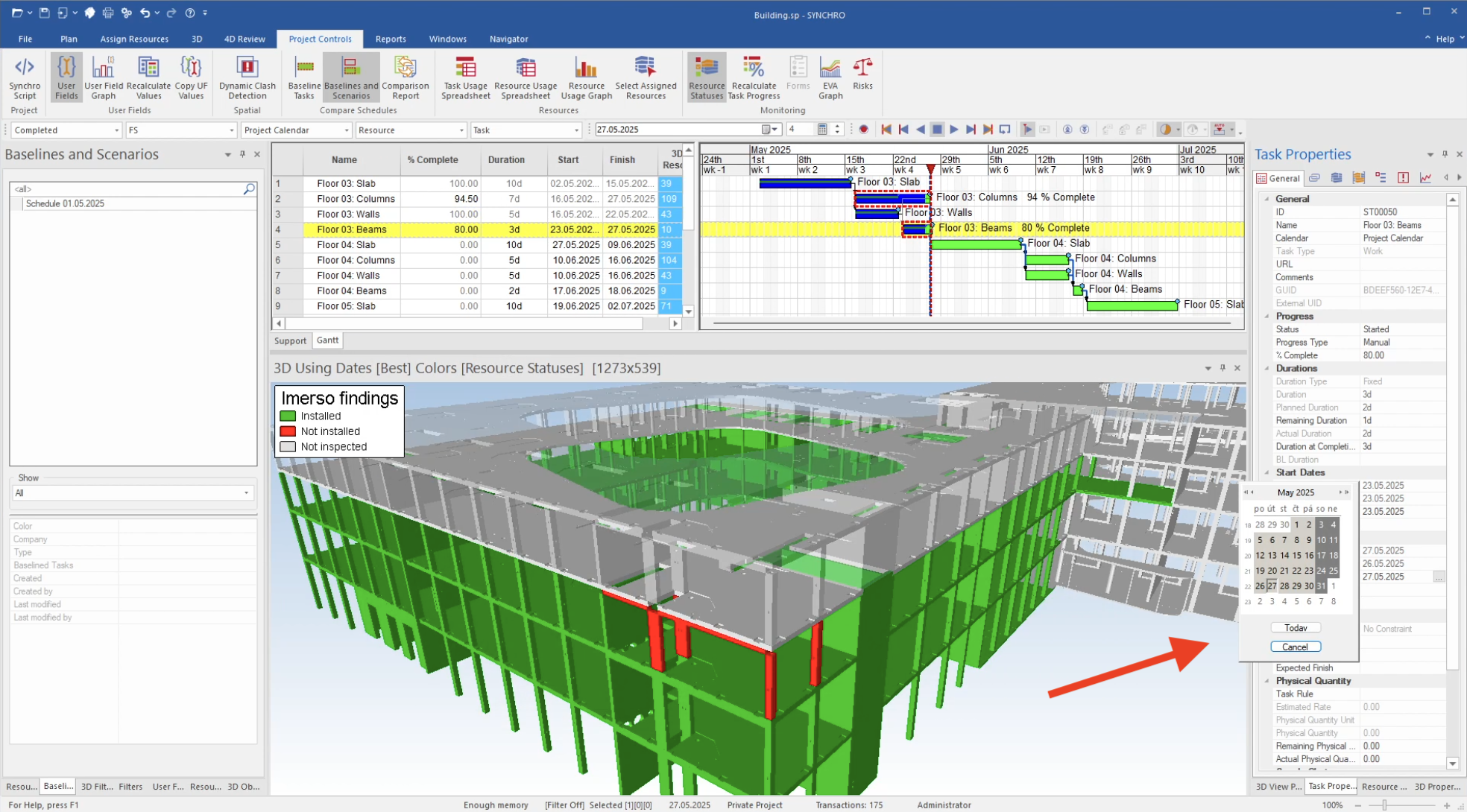 Automatic 4D Progress Tracking in Construction